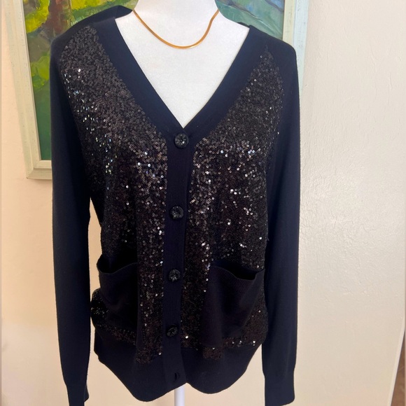 St. John | Sweaters | St John Wool Silk And Cashmere With Sequins And ...